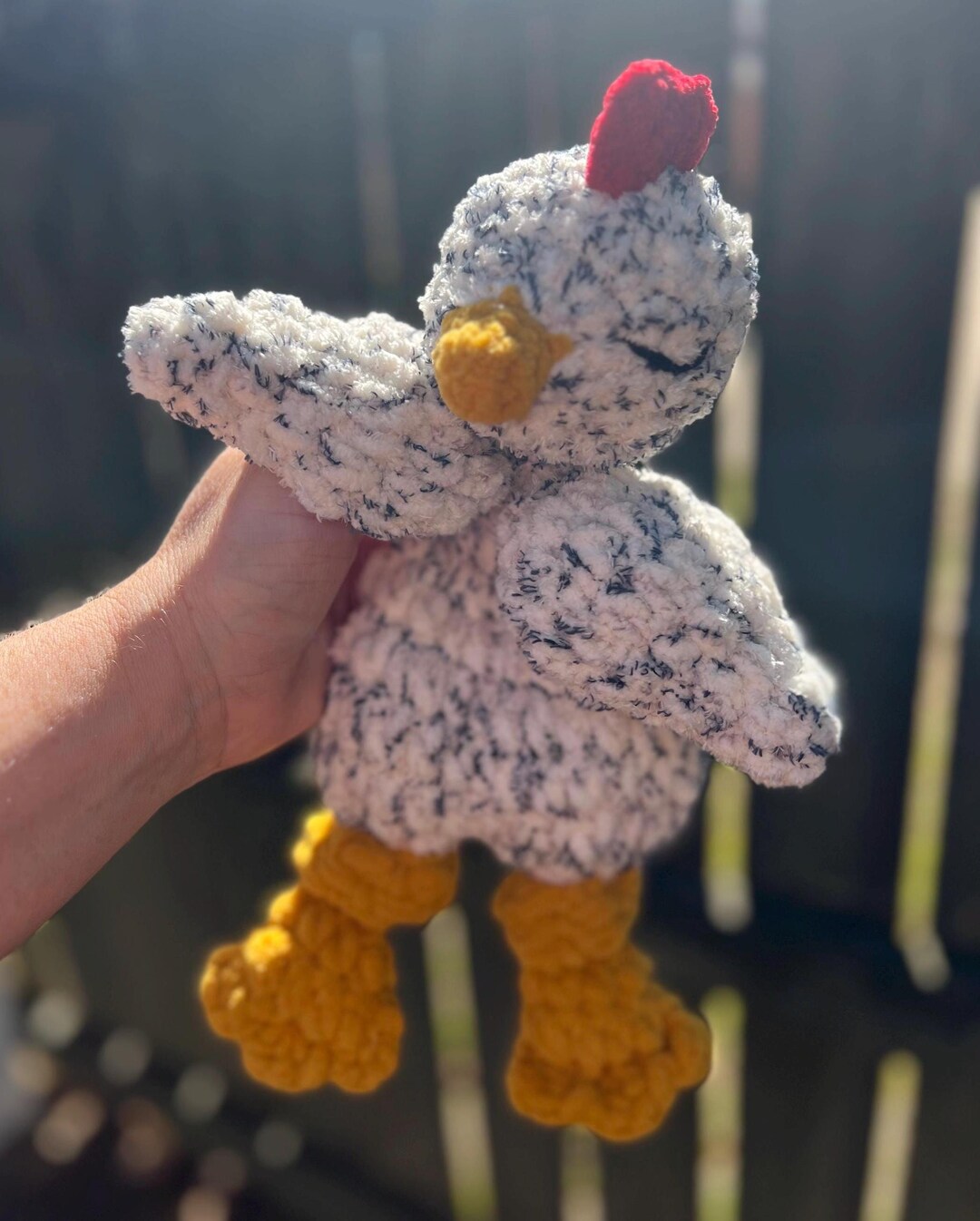 Crochet Chicken Snuggler, Handmade Baby Lovey, Farm Nursery Decor ...