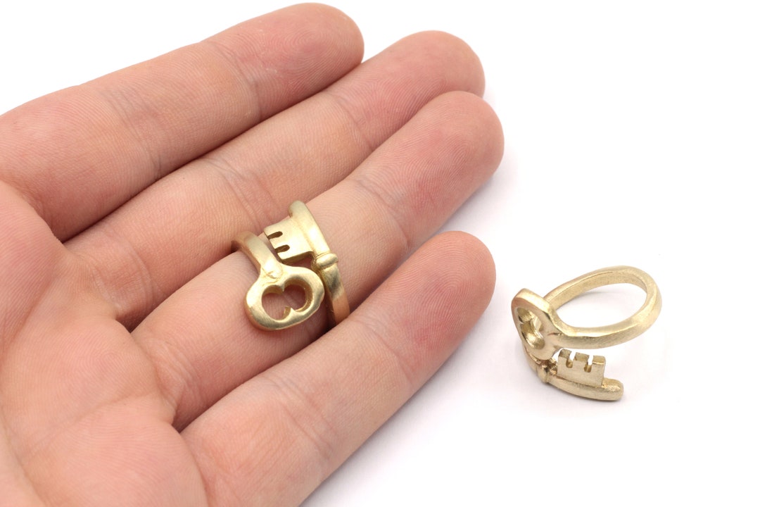 Brass Adjustable Key Ring Tiny Key Ring Brass Ring Key Wrap - Etsy