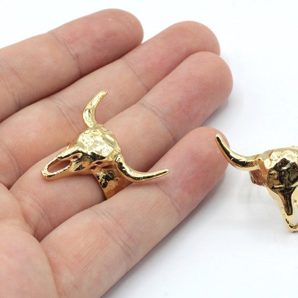 Skull Ring Gold - Etsy