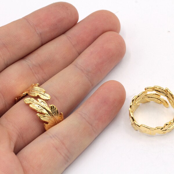 Gold Leaf Ring - Etsy