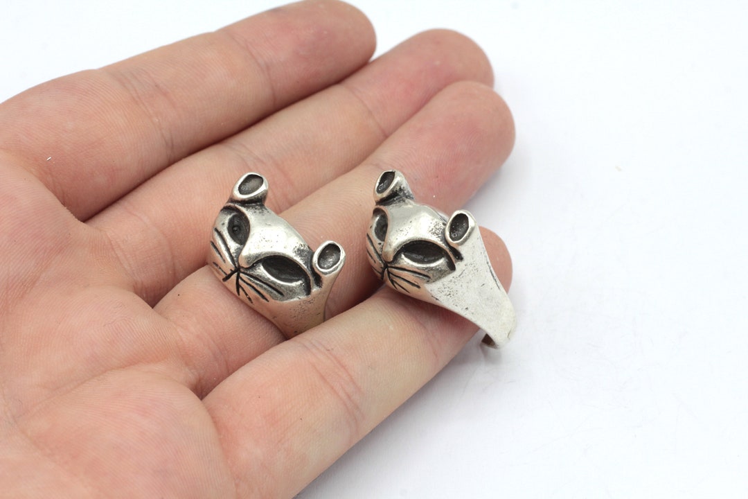 Antique Silver Adjustable Cat Ring, Silver Cat Ring, Silver Ring ...
