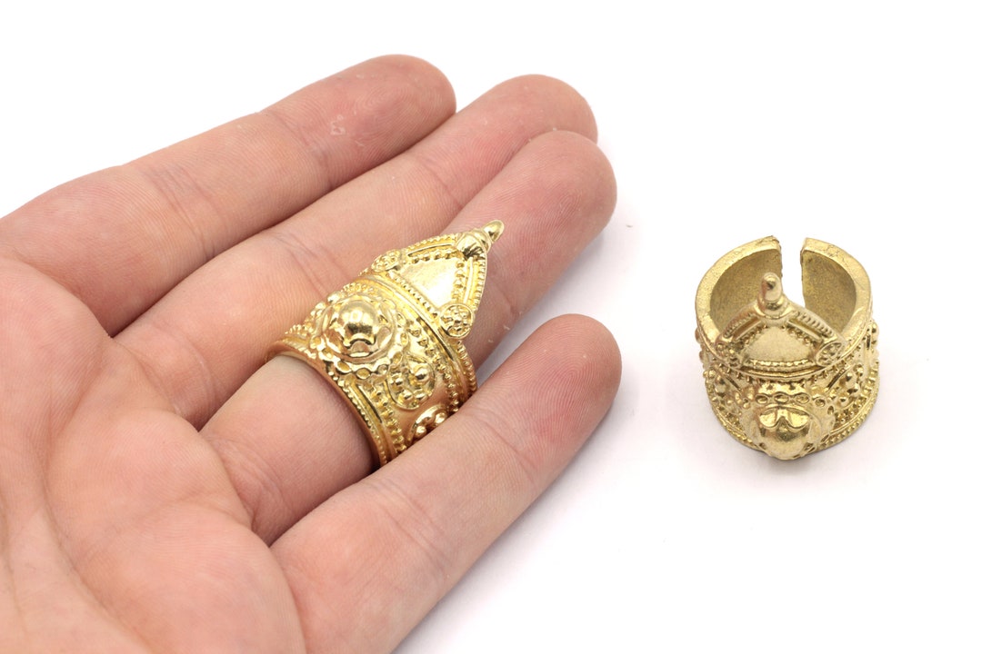 Brass Adjustable King Crown Ring, Tiara Ring, Brass Ring, Brass Crown ...