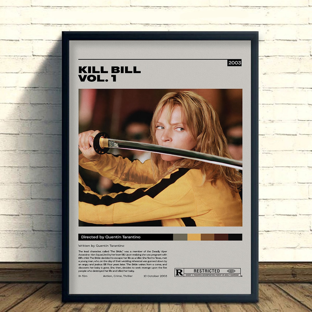 Kill Bill Vol. 1 Poster Minimalist Movie Poster Vintage - Etsy