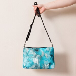 Blue Watercolor Crossbody Bag - Etsy