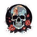 Skull Flower Sticker - Etsy