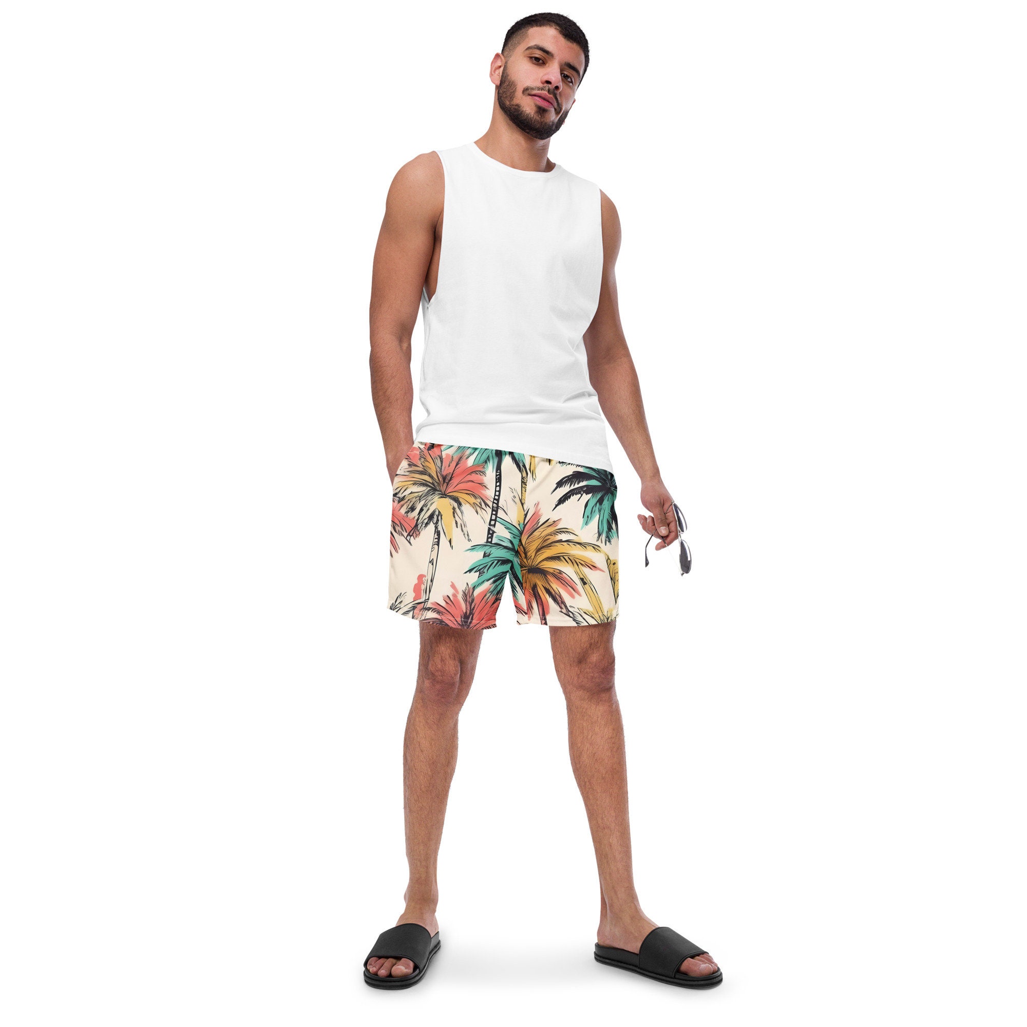 Tropical Palm Trees Men's Swim Trunks - Etsy
