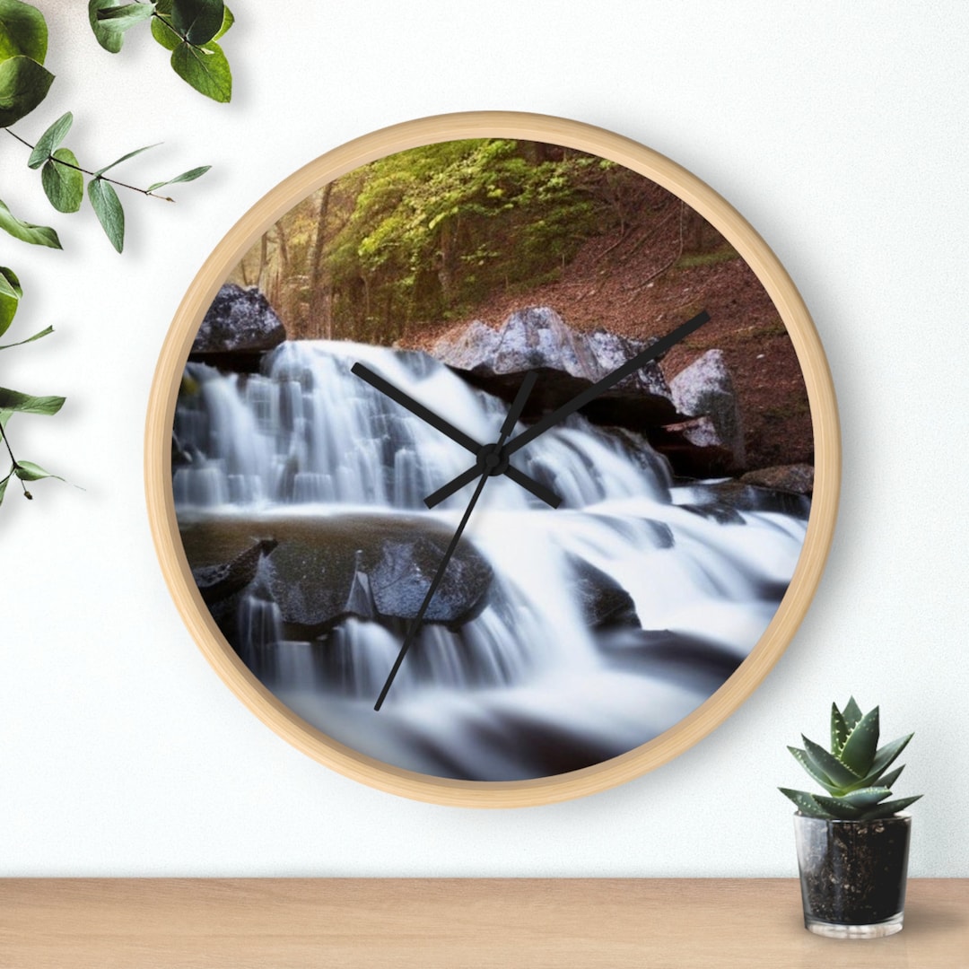 Waterfall Wall Clock - Etsy