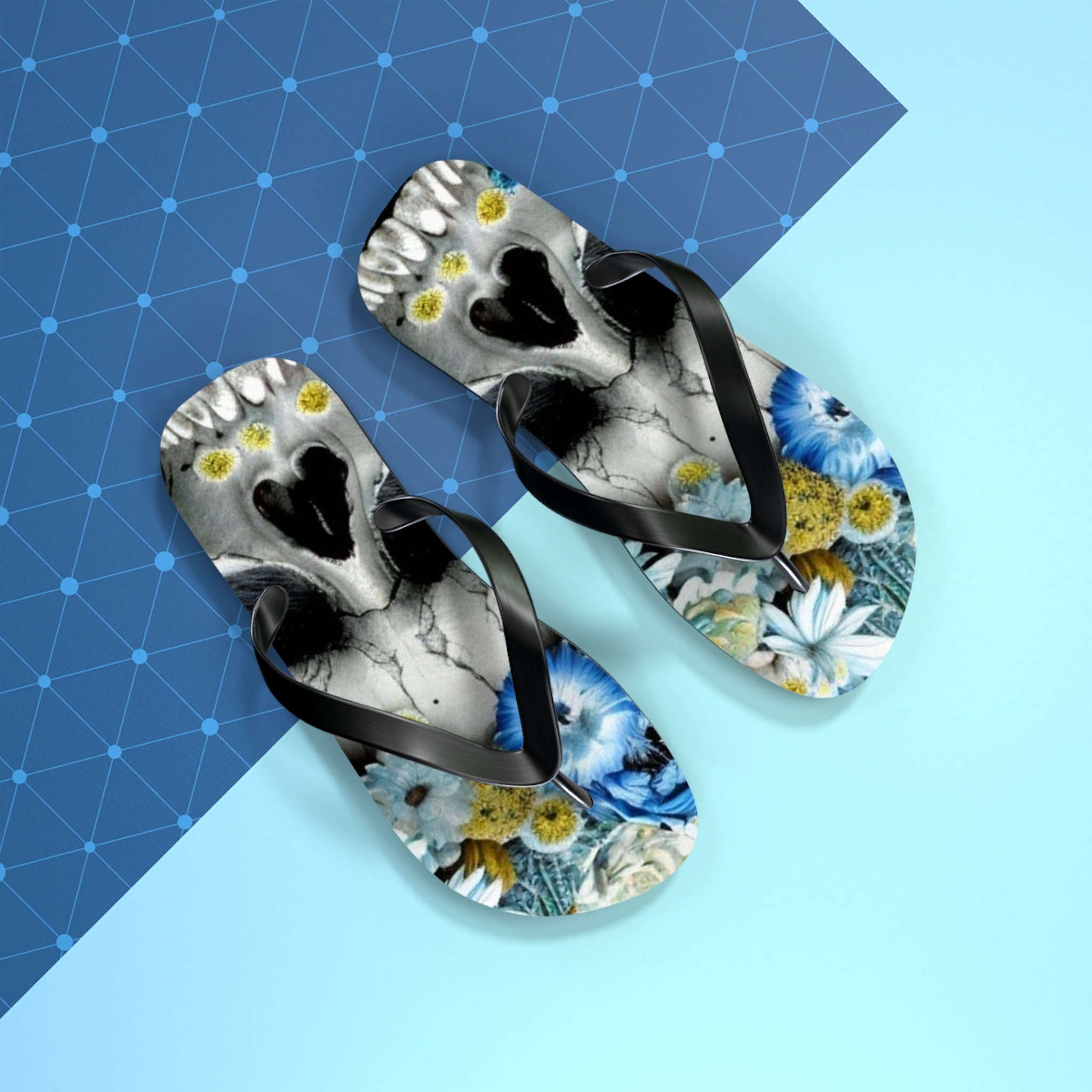 Tropical Palm Tree Flip Flops | Beach Sandals | Vacation Footwear ...