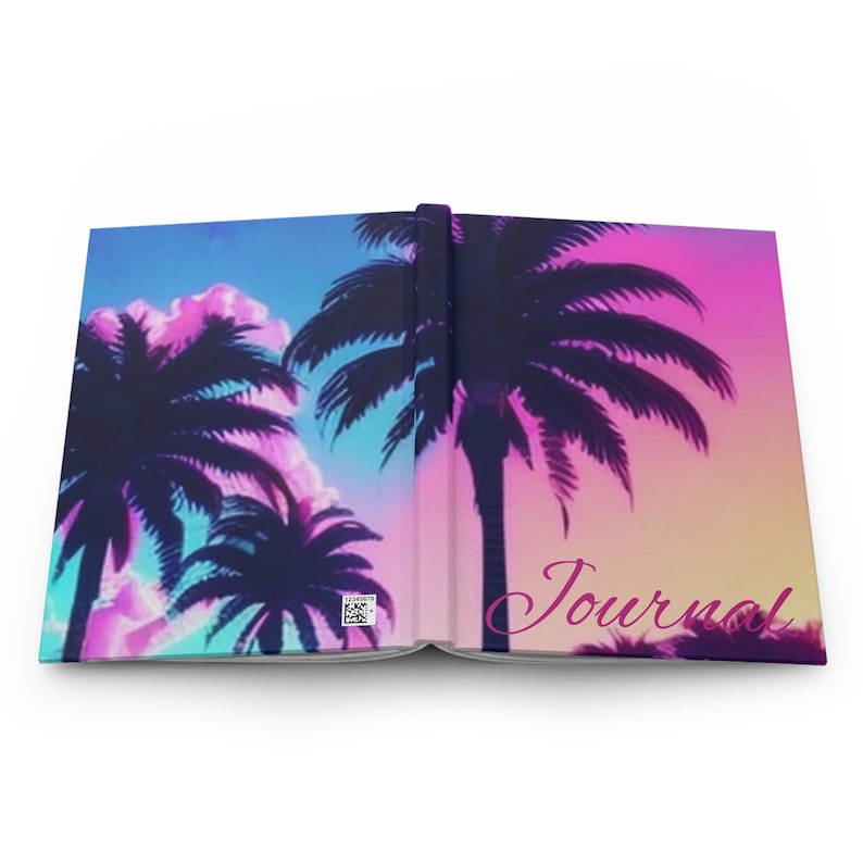 Hardcover Journal Tropical Palm Tree Island Paradise | Nature Inspired ...