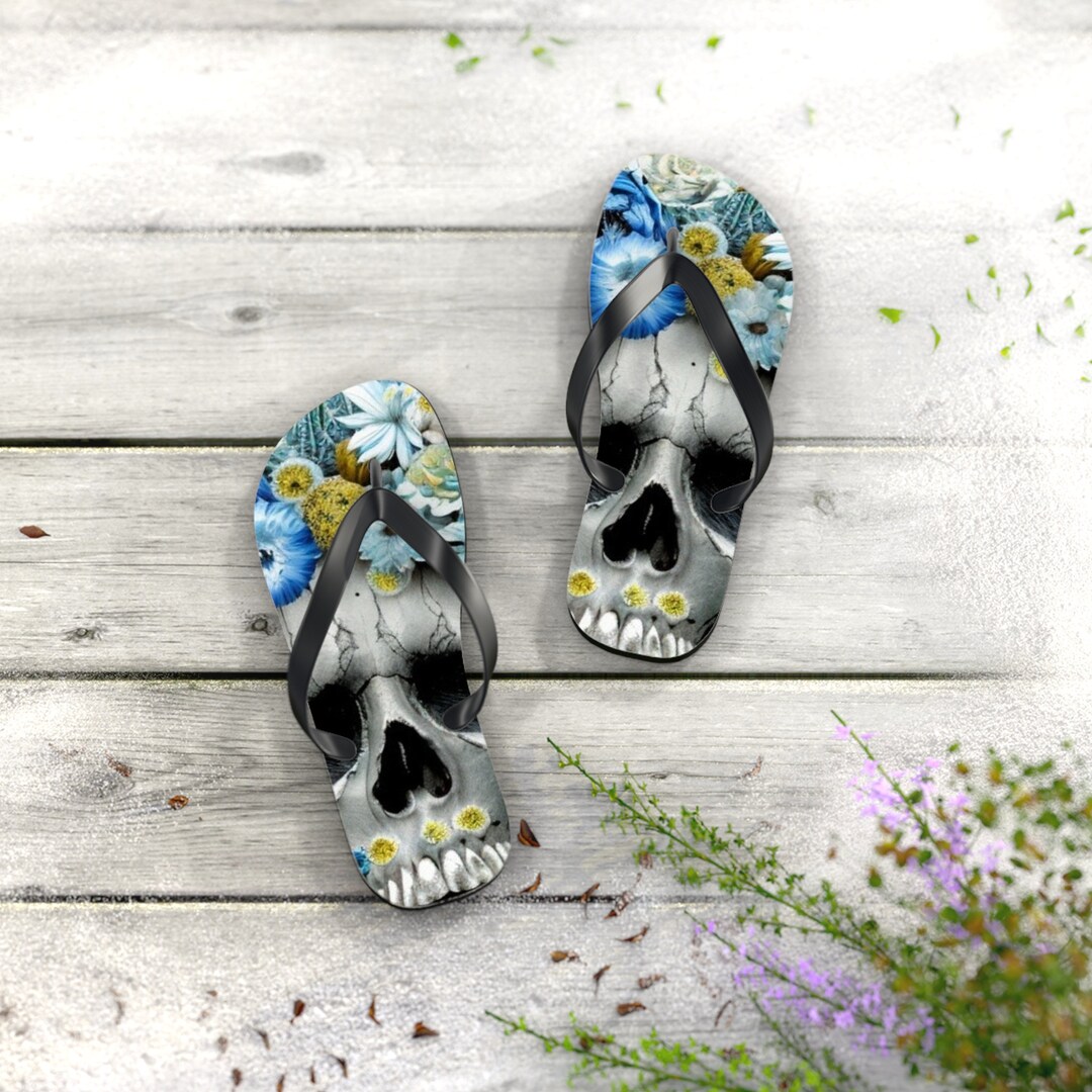 Tropical Palm Tree Flip Flops | Beach Sandals | Vacation Footwear ...