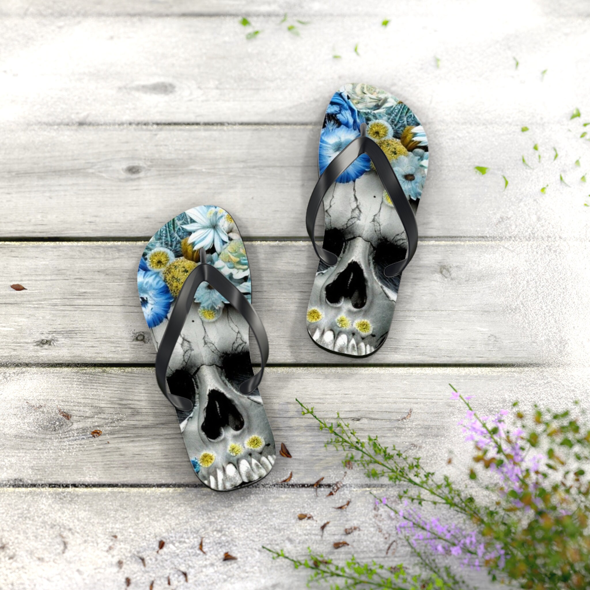 Tropical Palm Tree Flip Flops | Beach Sandals | Vacation Footwear ...