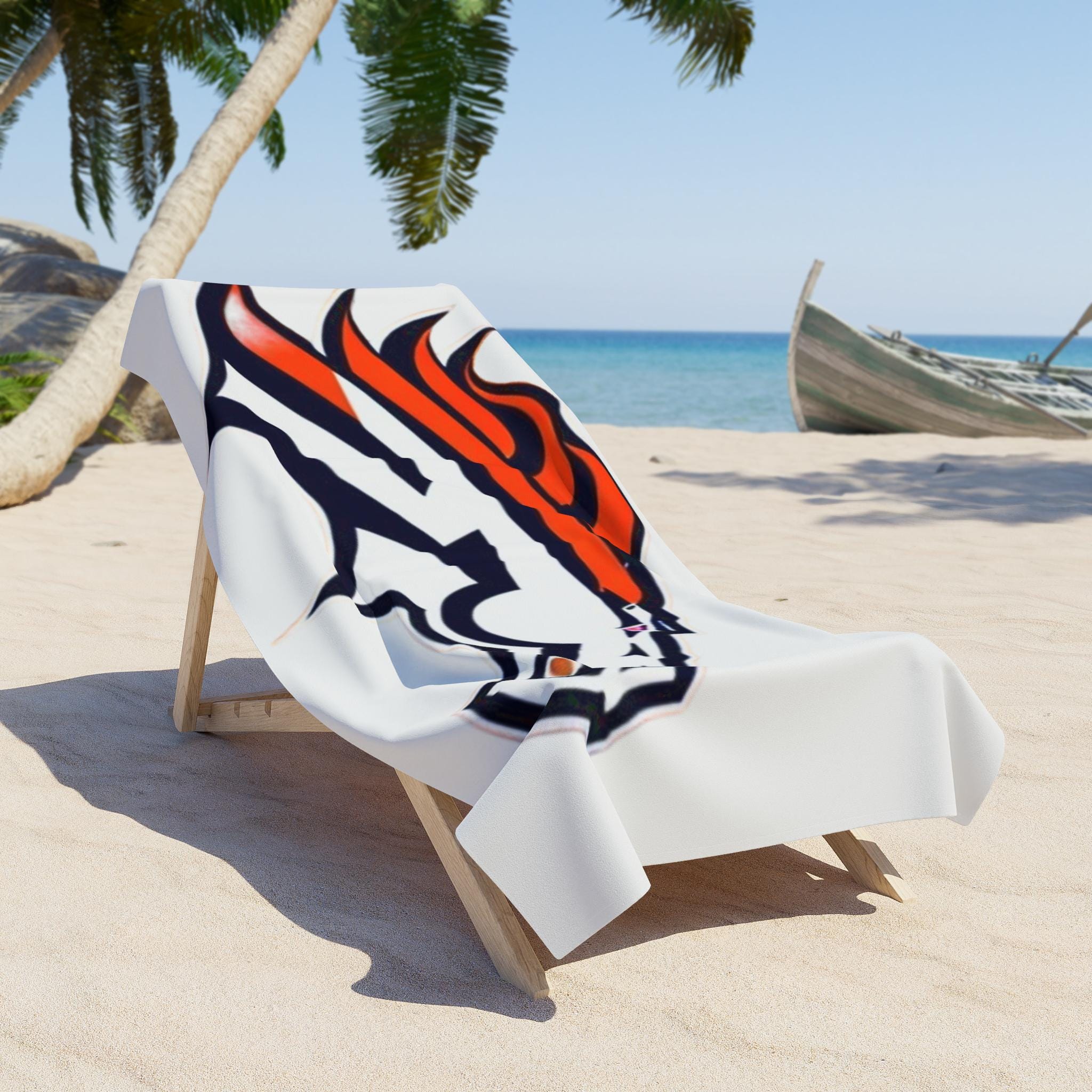 Broncos Beach Towel | Minimalist Polyester and Cotton Fabric Beach ...