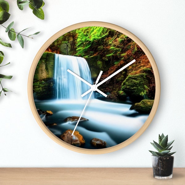 Waterfall Wall Clock - Etsy