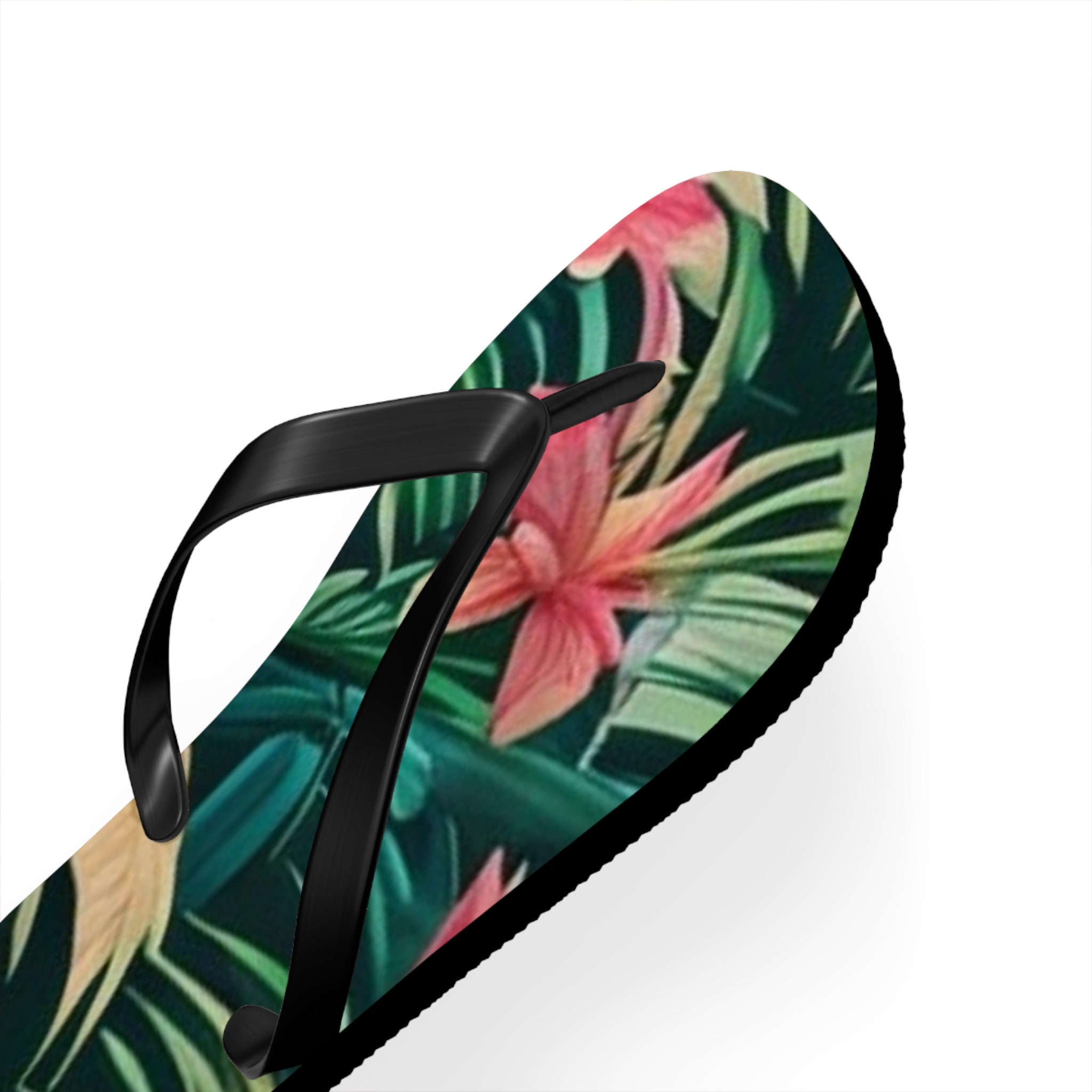 Tropical Palm Tree Flip Flops Beach Sandals Vacation Footwear Summer ...