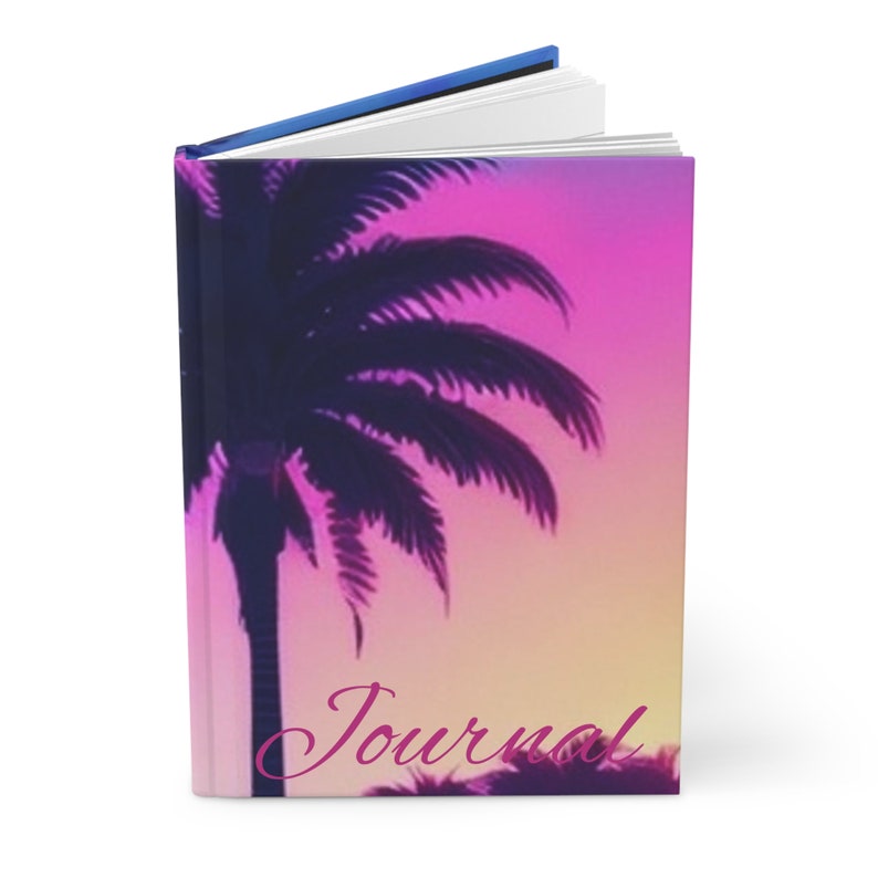 Hardcover Journal Tropical Palm Tree Island Paradise | Nature Inspired ...