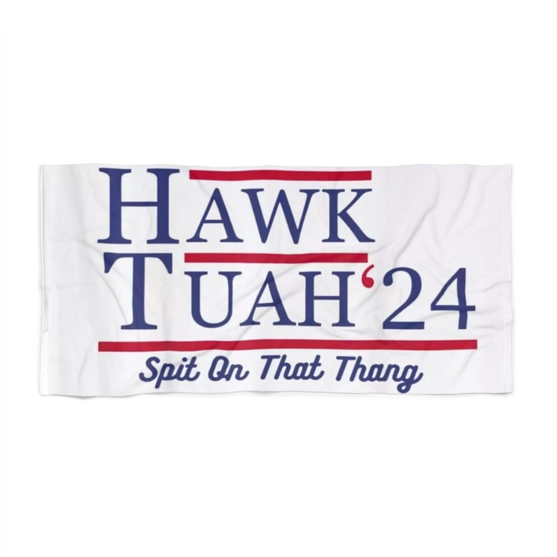 Hawk Tuah Beach Towel Minimalist Polyester and Cotton Fabric Beach ...