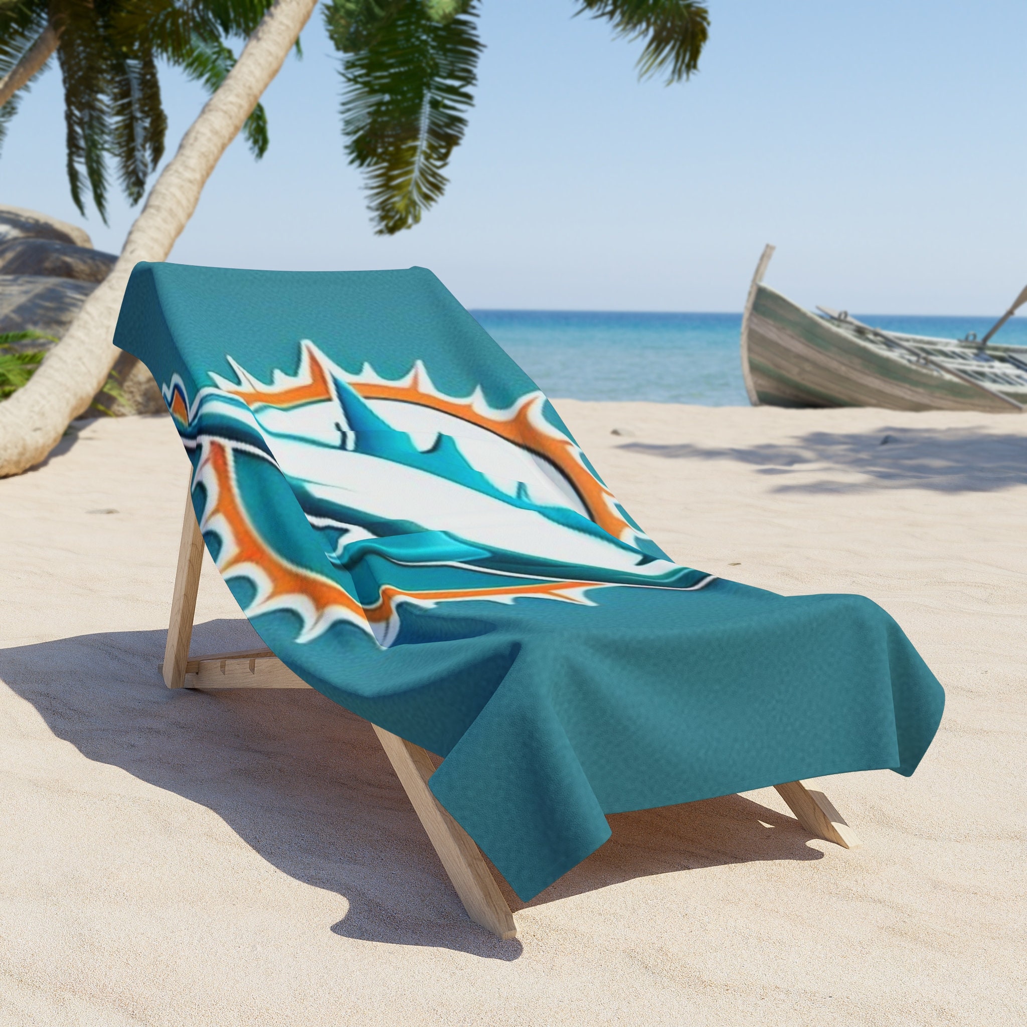 Dolphins Beach Towel | Minimalist Polyester and Cotton Fabric Beach ...