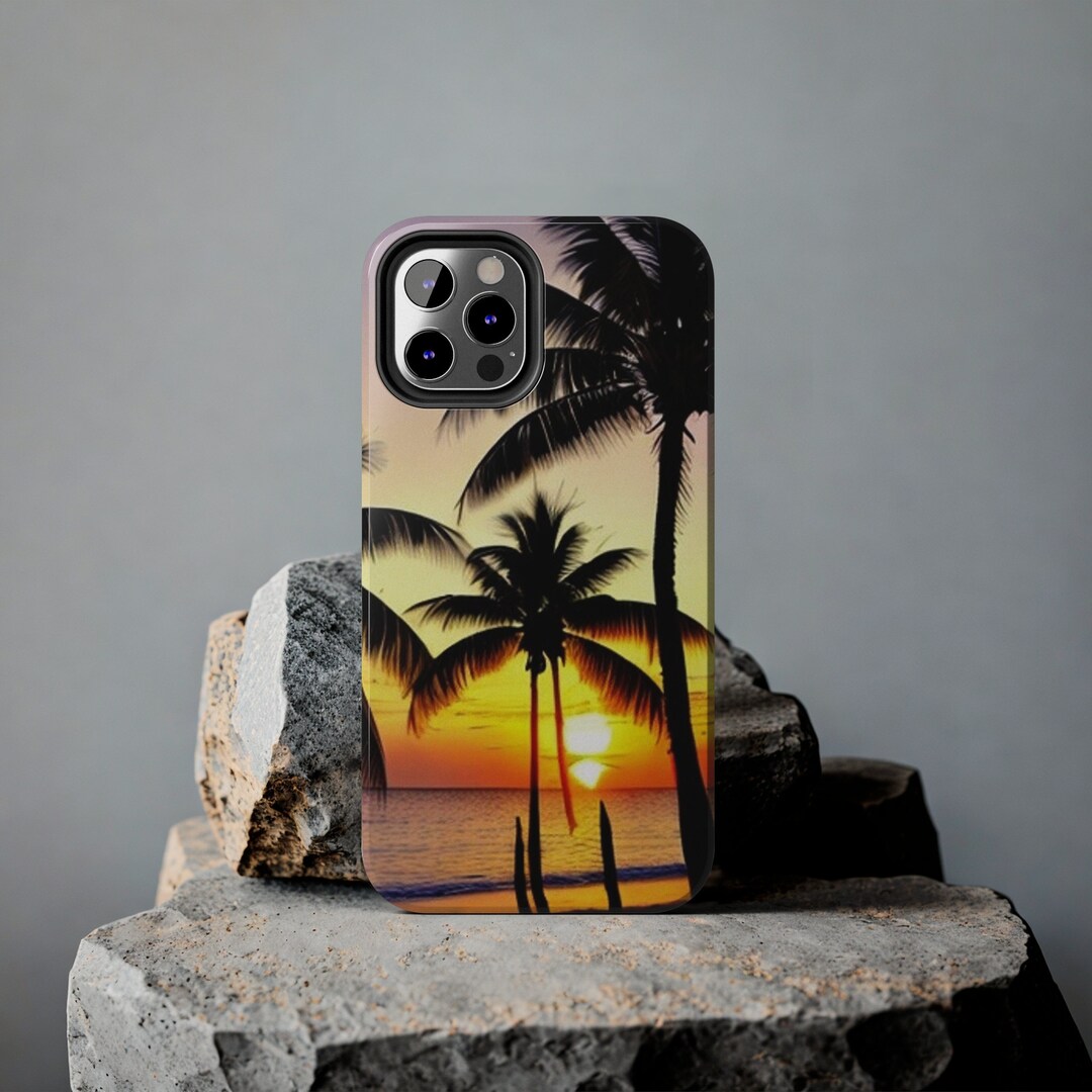 Tropical Sunrise Palm Tree Phone Case | iPhone Cases | Durable ...