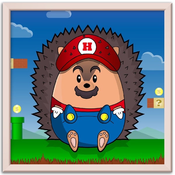 Hedgehog Print - Etsy