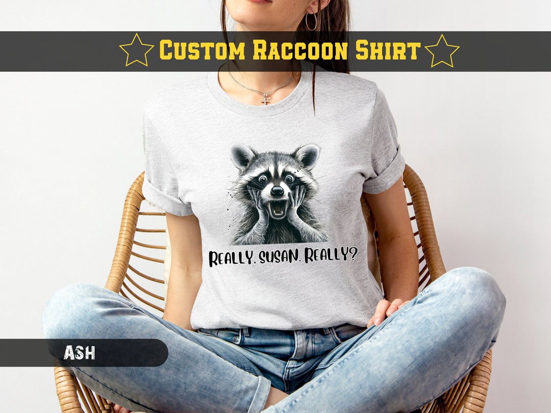 Customized Raccoon Shirt, Raccoon Shirt, Personalized Raccoon Shirt ...
