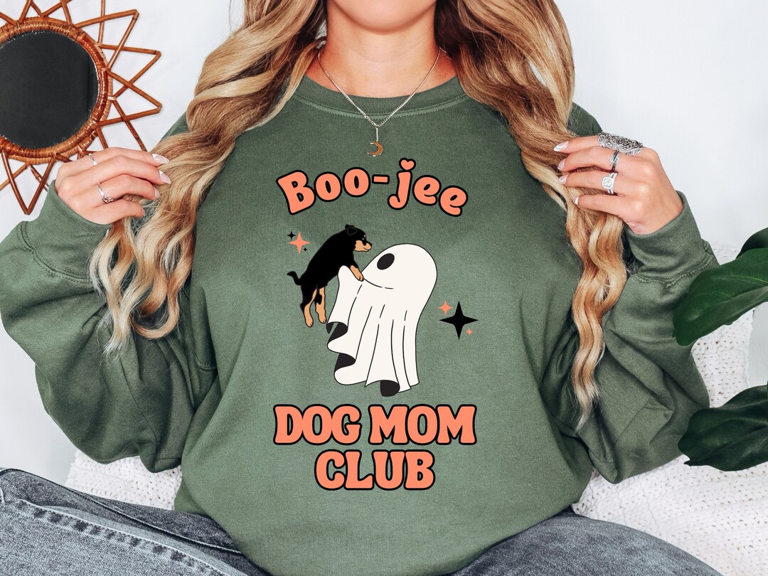 Boo-jee Dog Mom Club Sweatshirt | Halloween Ghost Dog Mom Sweater ...