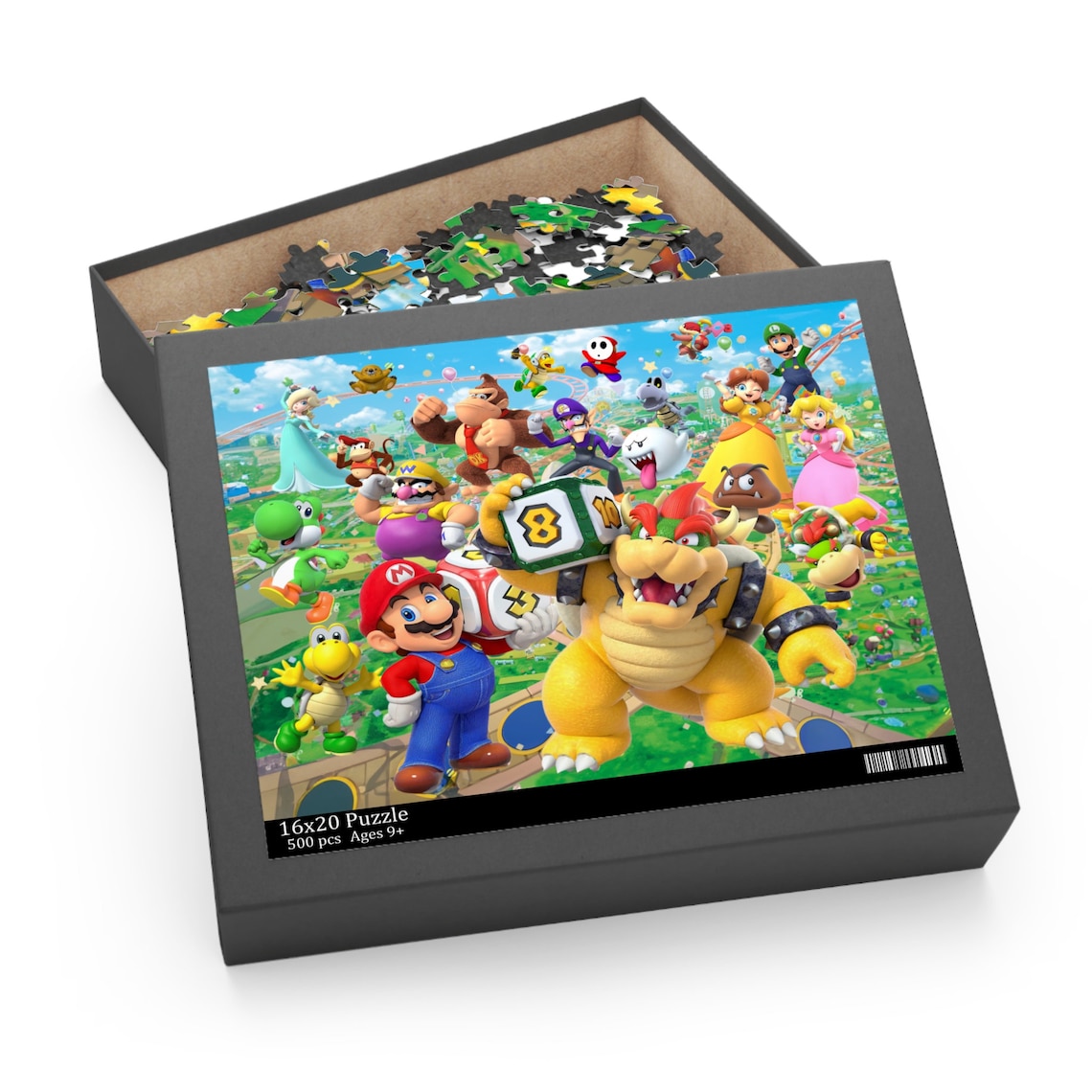 Mario Jigsaw Puzzle, Custom Puzzle Gift 120,250,500 Super Mario Gift ...