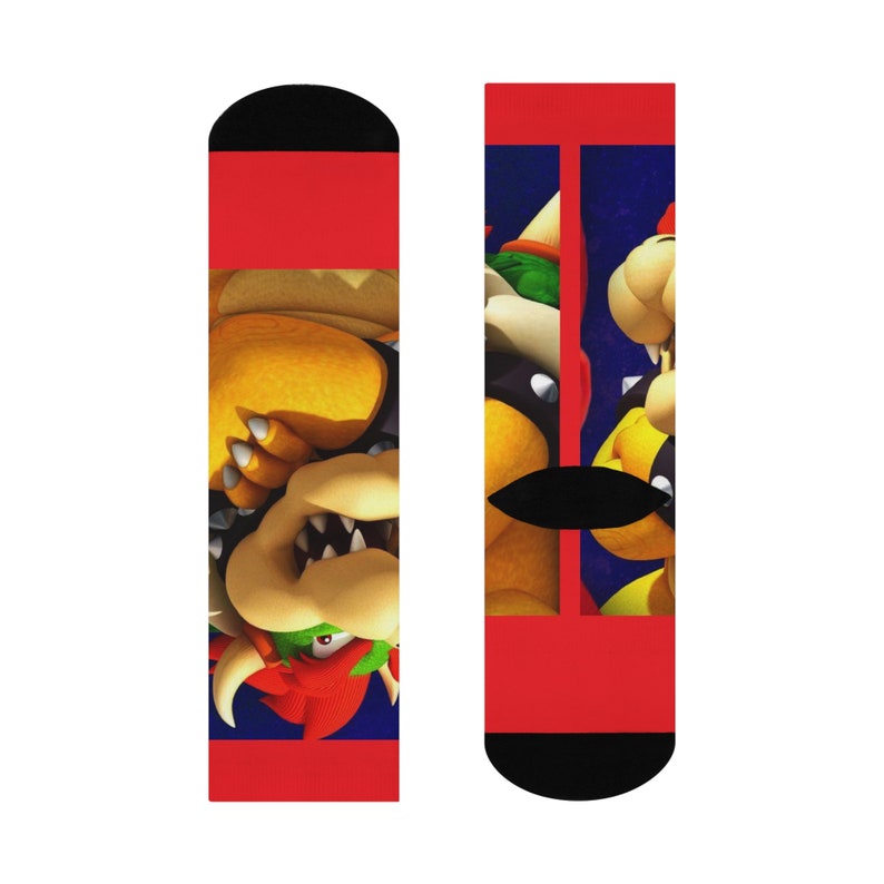 Mario Socks, Socks Women, Socks Men, Bowser Sock, Children's Gift, Crew ...