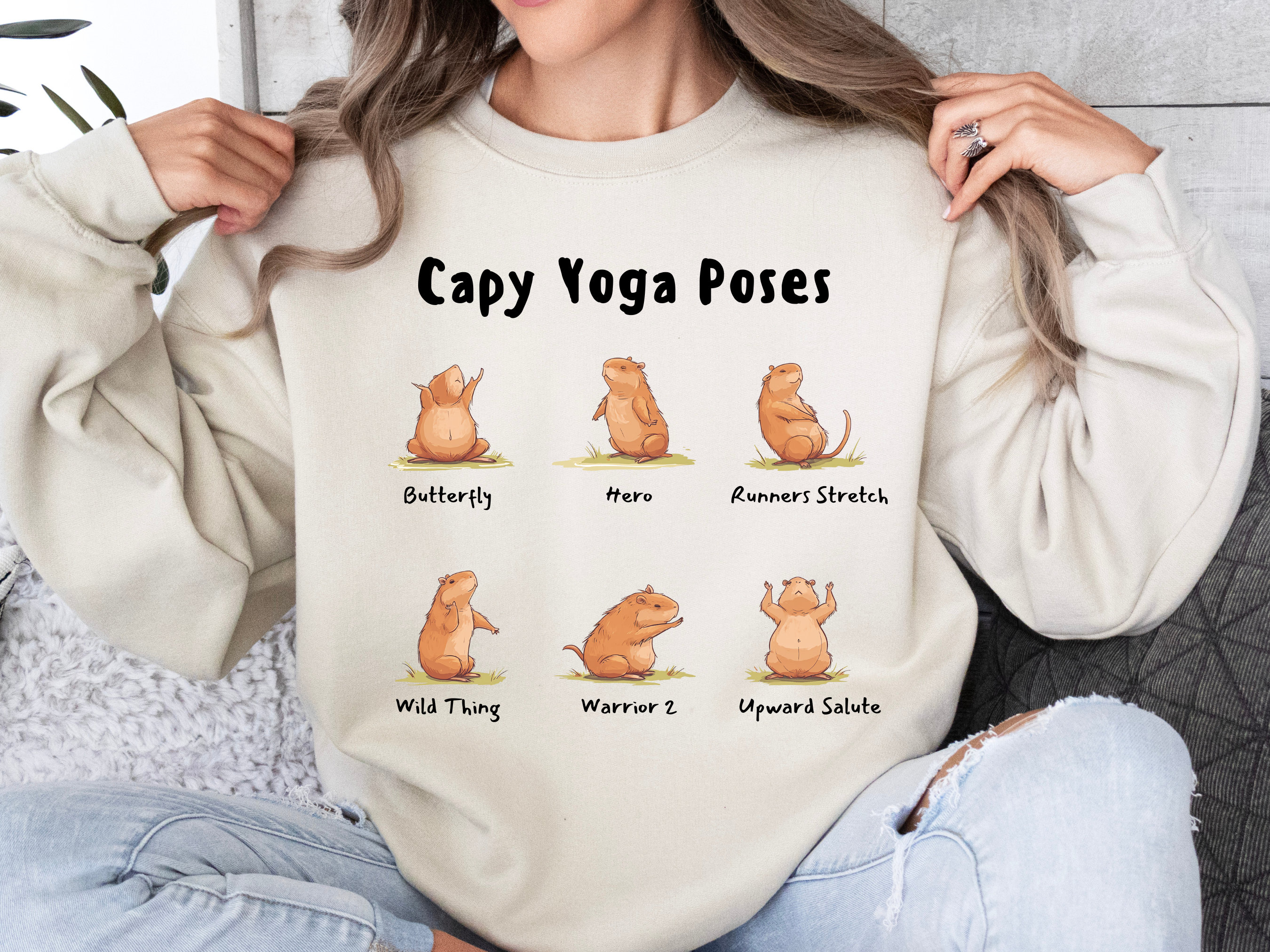 Capybara Yoga Shirt, Cute Capybara Shirt, Yoga Lover Shirt, Meditation ...