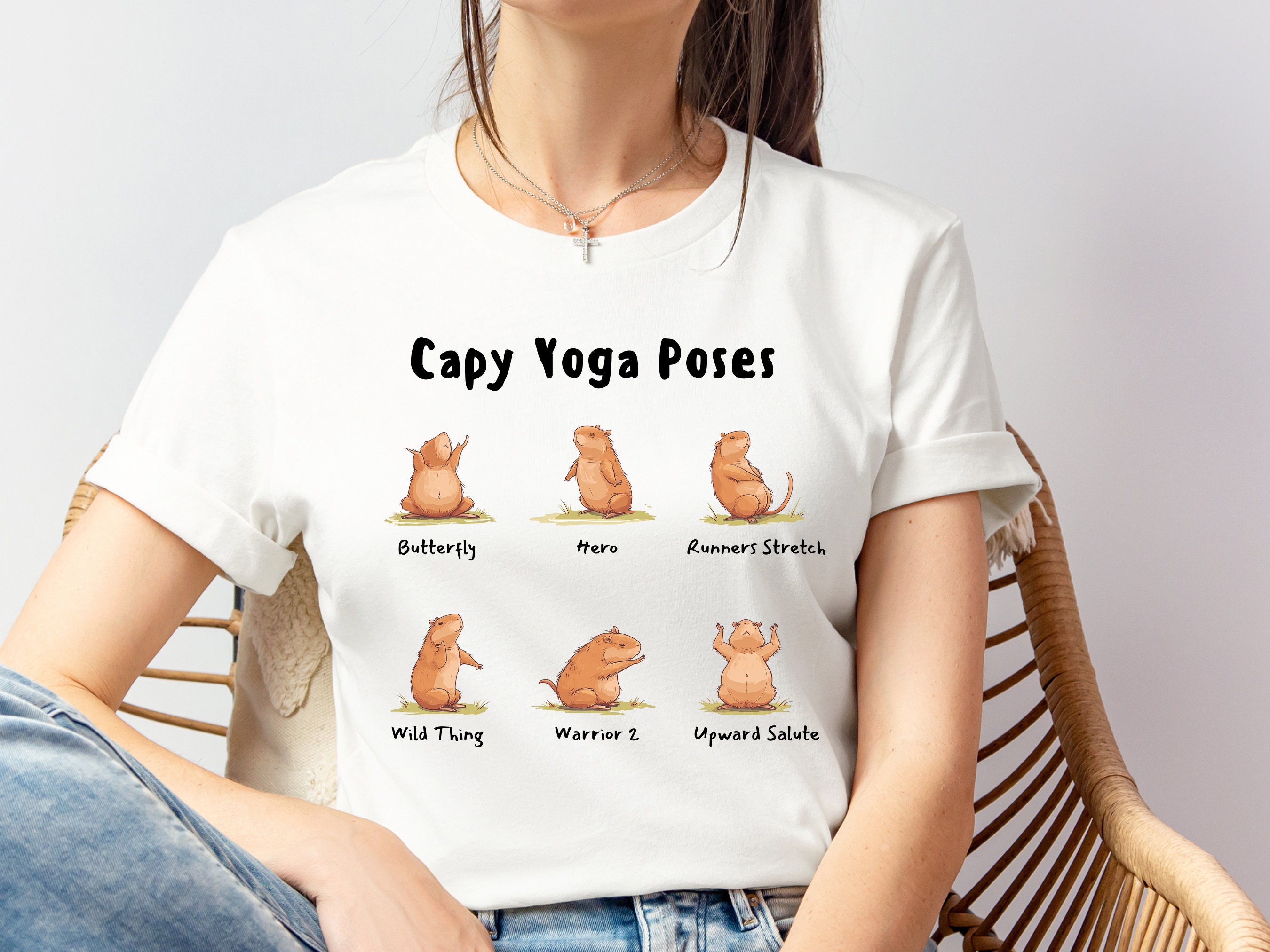 Capybara Yoga Shirt, Cute Capybara Shirt, Yoga Lover Shirt, Meditation ...