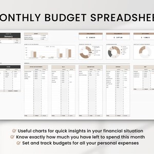 Ultimate Monthly Budget Planner, Personal Finance Spreadsheet Template ...