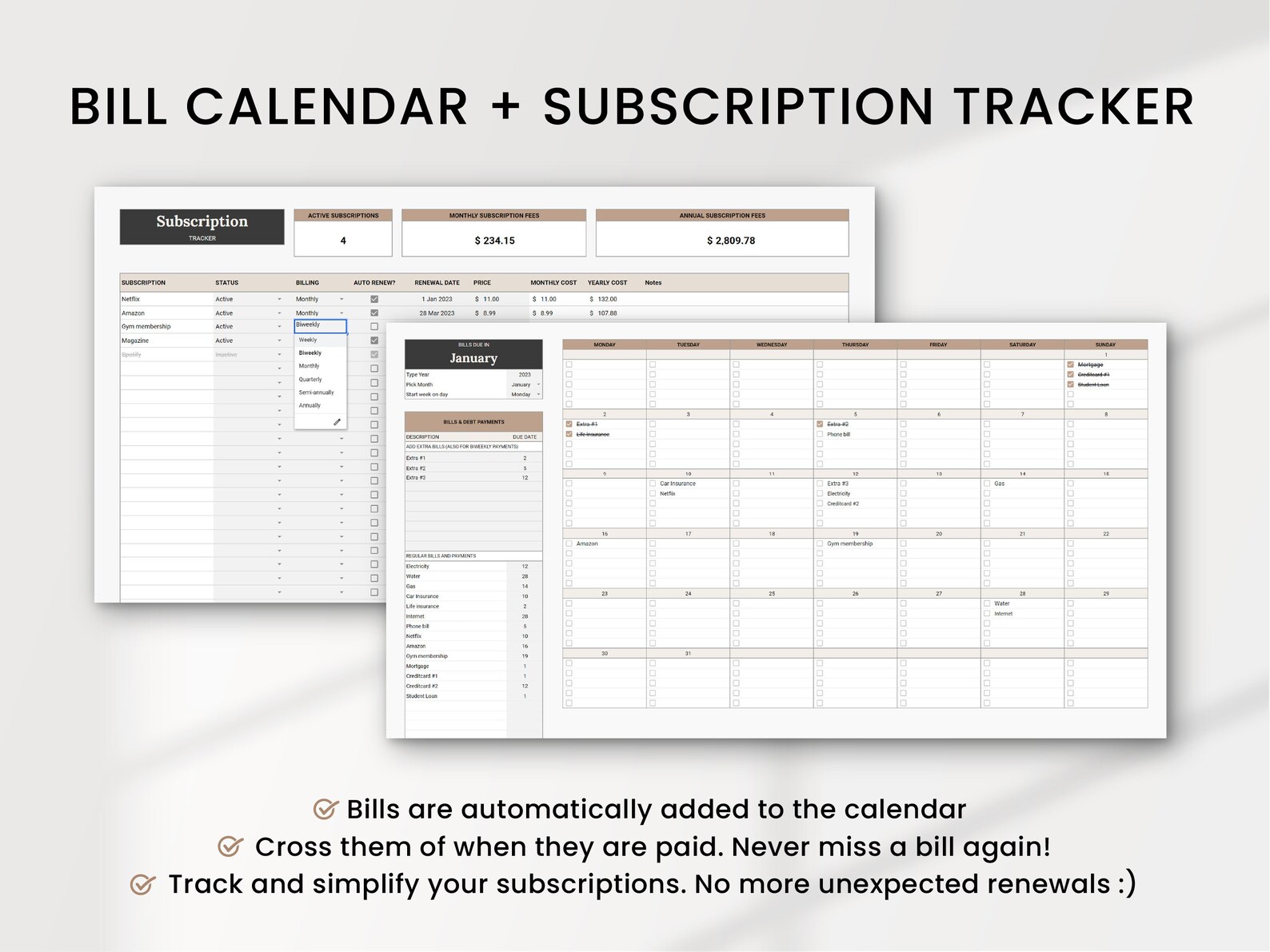 Ultimate Monthly Budget Planner, Personal Finance Spreadsheet Template ...