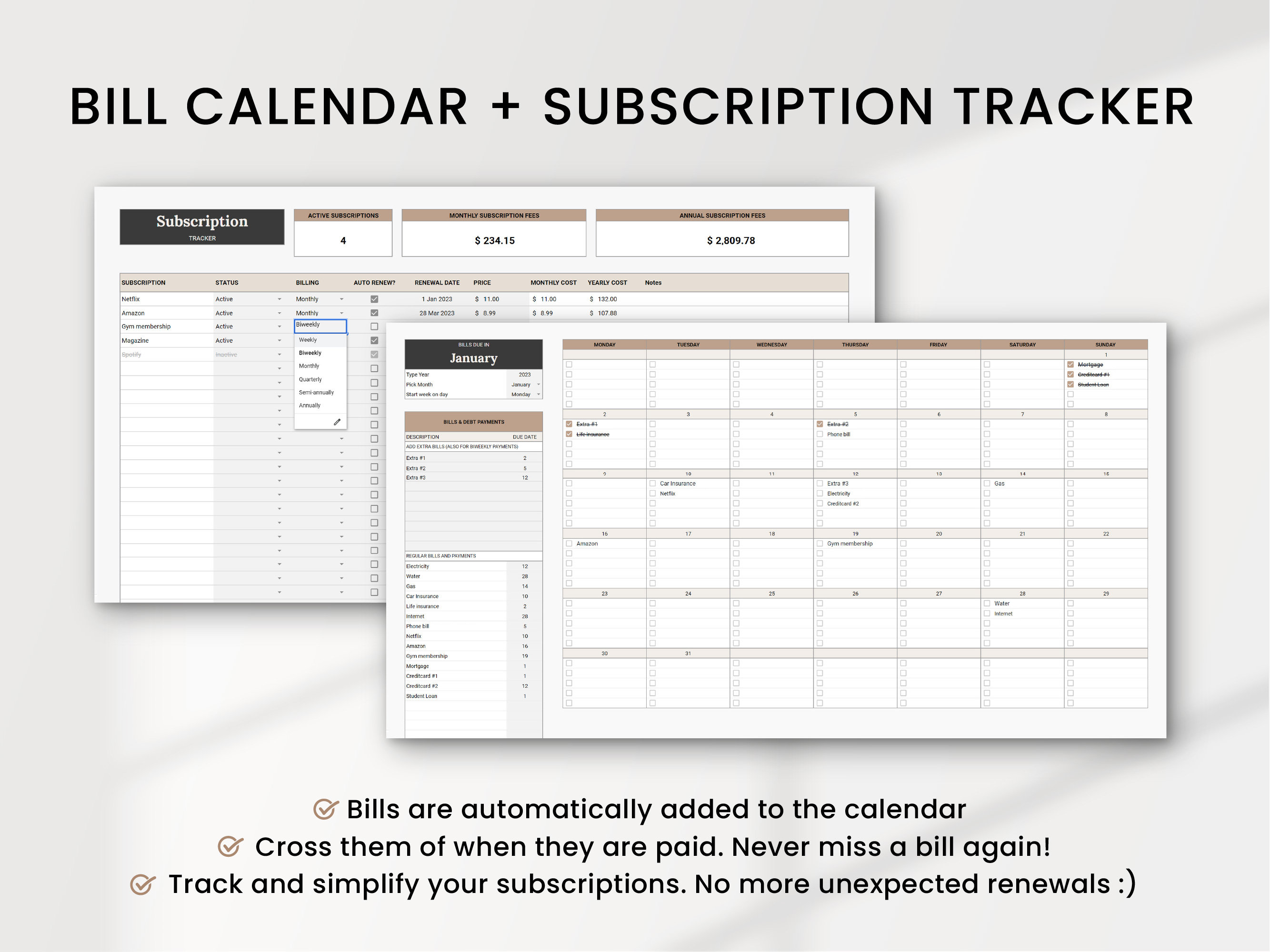 Ultimate Monthly Budget Planner, Personal Finance Spreadsheet Template ...