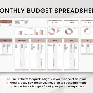 Ultimate Monthly Budget Planner, Finance Spreadsheet With Debt Tracker ...