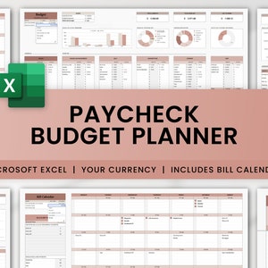 Biweekly Budget Template Bi-weekly Excel Spreadsheet Bi - Etsy