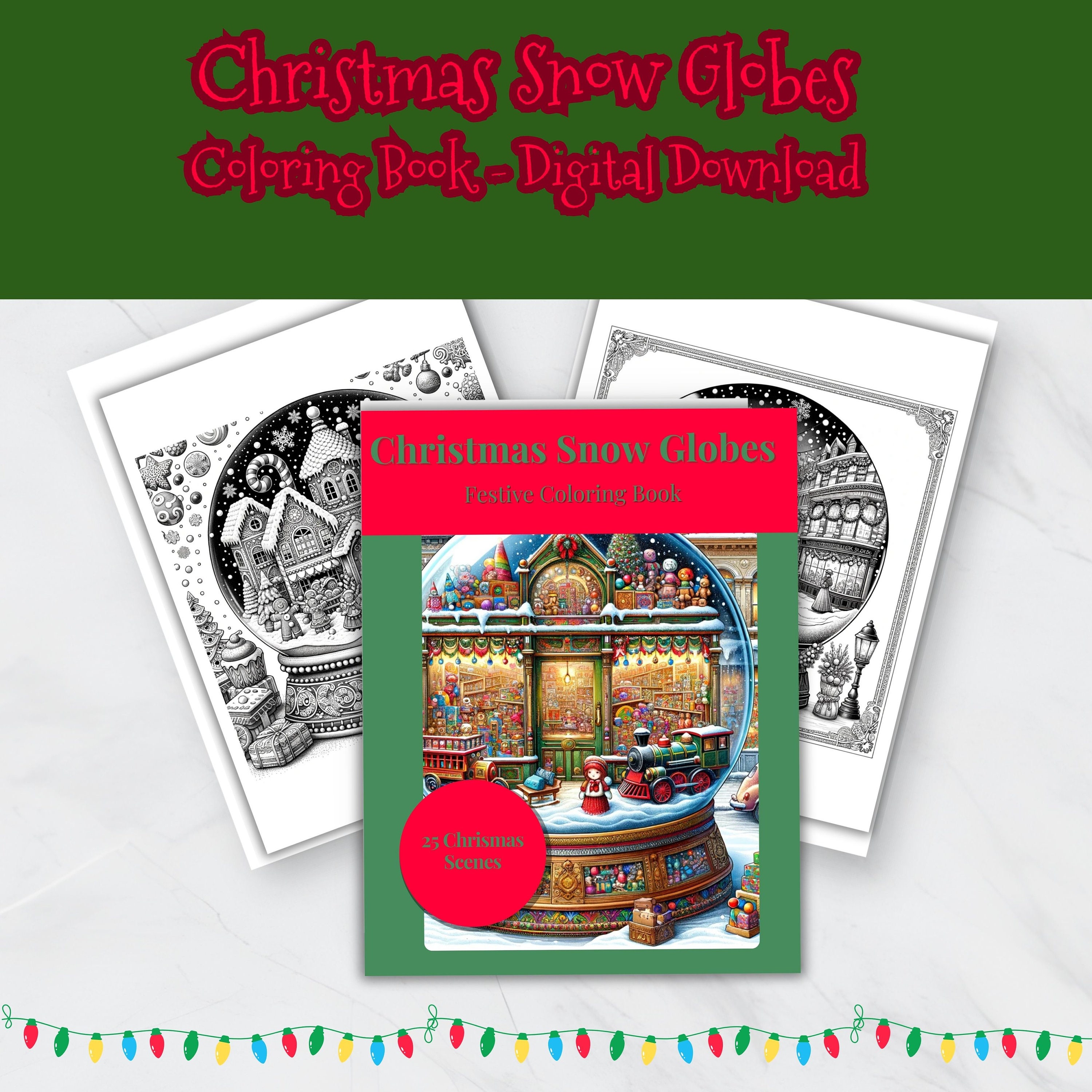 Printable Christmas Snow Globe Coloring Pages Christmas Coloring Pages ...