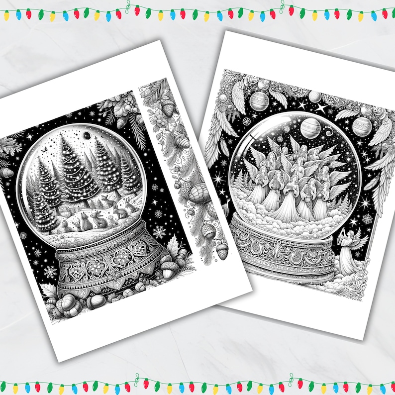 Printable Christmas Snow Globe Coloring Pages Christmas Coloring Pages ...