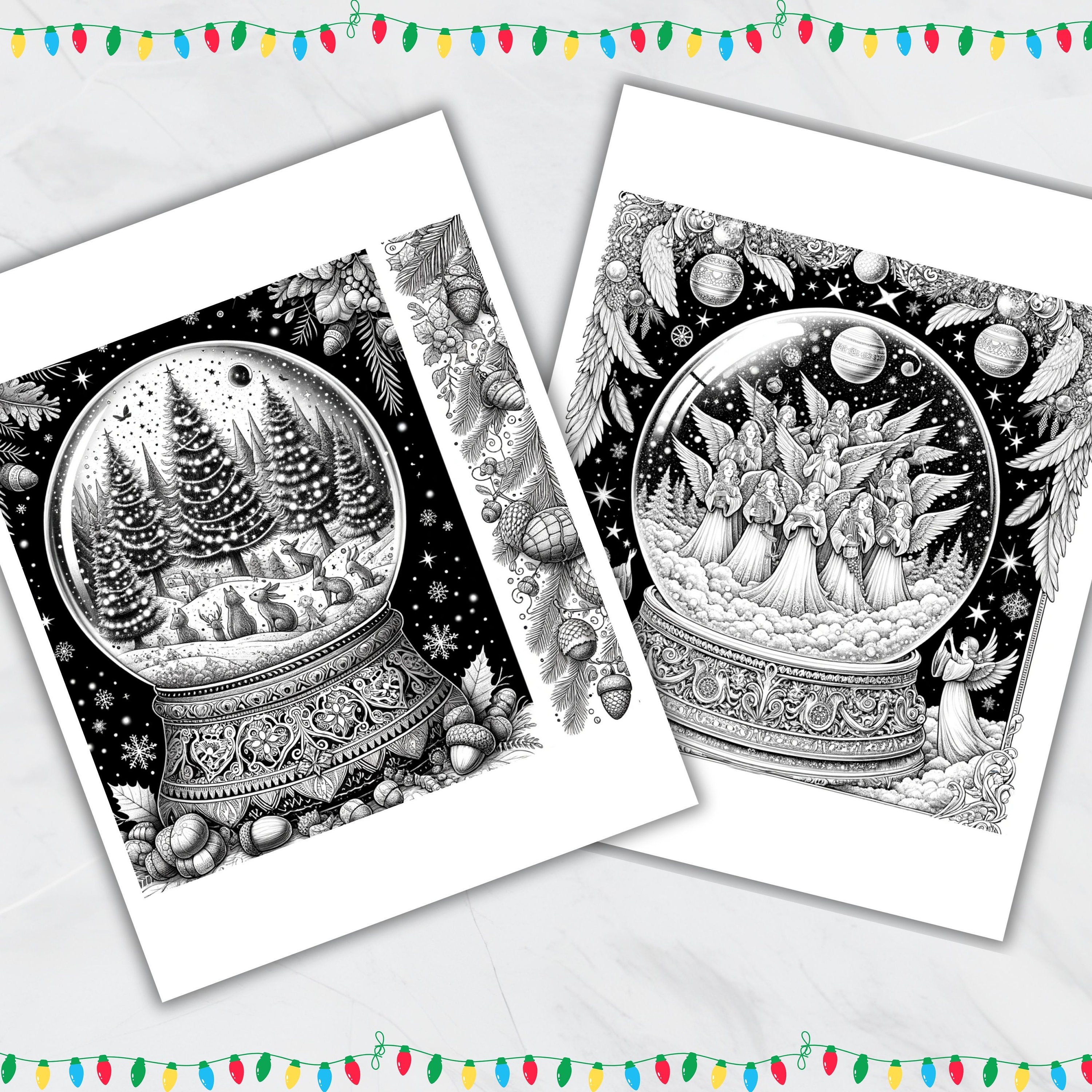 Printable Christmas Snow Globe Coloring Pages Christmas Coloring Pages ...