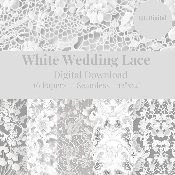 Lace Digital Paper - Etsy