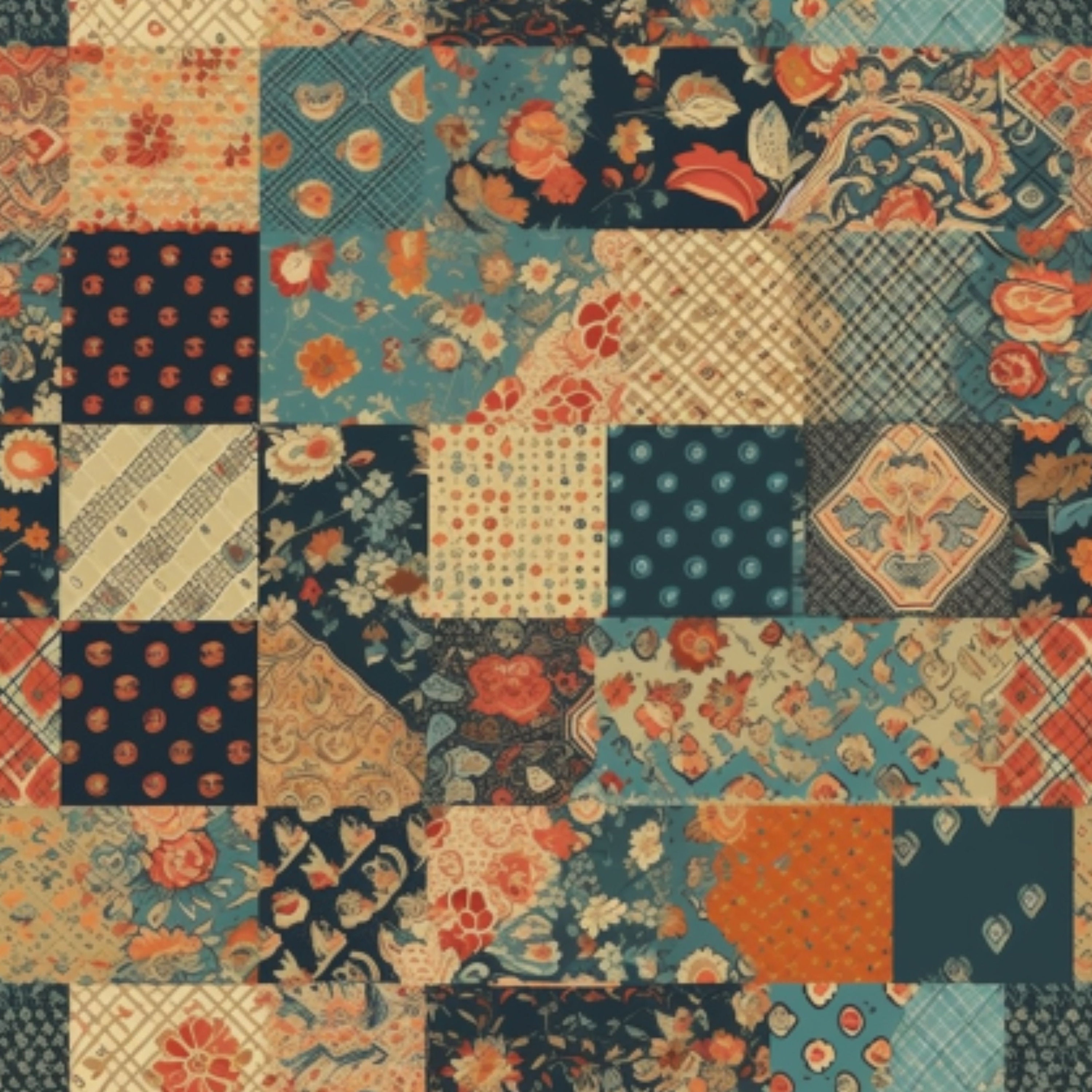 Cottagecore Quilt Seamless Pattern Digital Downloads for - Etsy Australia