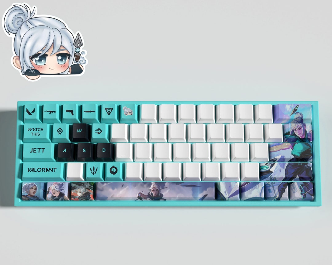 Valorant Jett Keycaps Oem Profile Gift for Him Valorant - Etsy