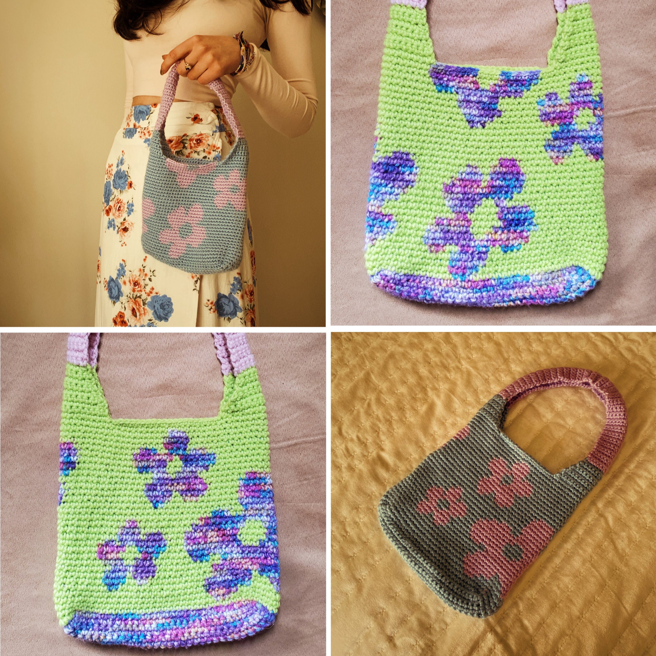 Crochet Bloom Bag Pattern, Crochet Flower Bag, Crochet Flower, PDF ...