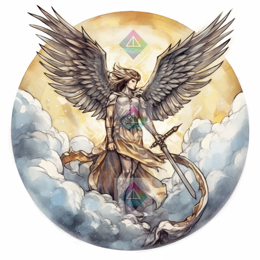 Angel God Wing Sword Clipart 12 High Quality Jpgs Digital Paper ...