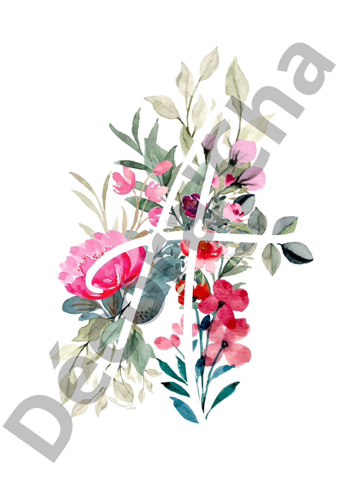 Poster Letter Collection floral Alphabet 1 to - Etsy