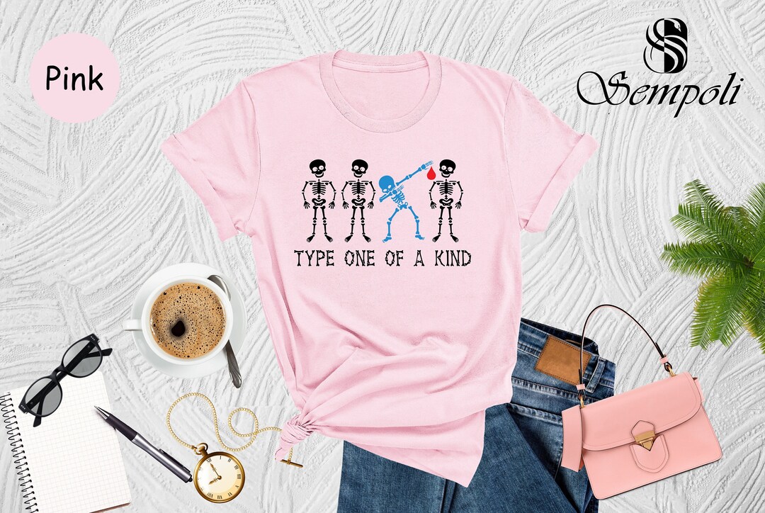 Diabetes Shirt, Dancing Skeleton Diabetes Tee, T1D Shirt, Diabetes ...