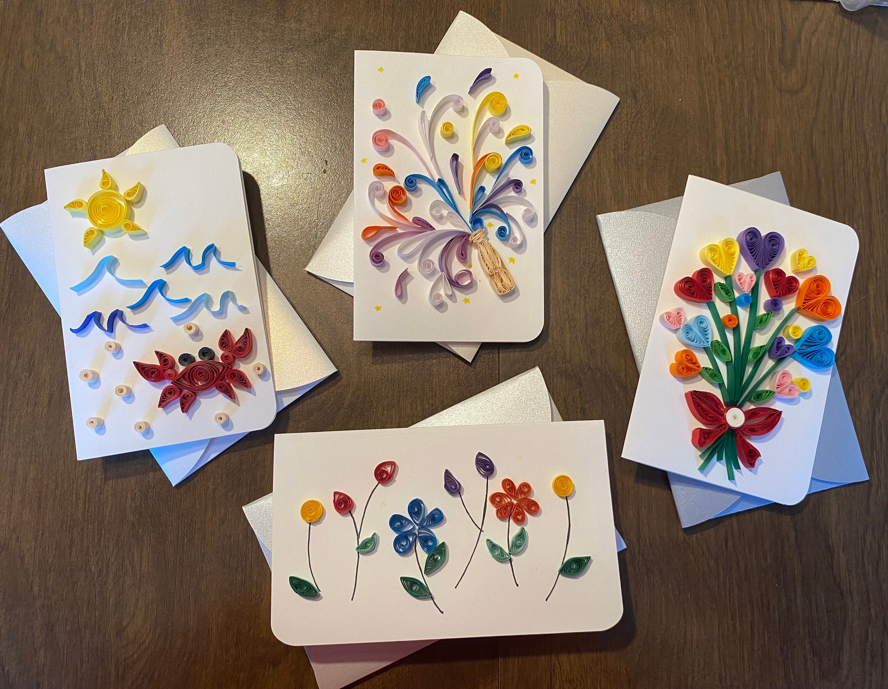 Blank Quilled Event Cards | Birthday | Graduation | Retirement ...