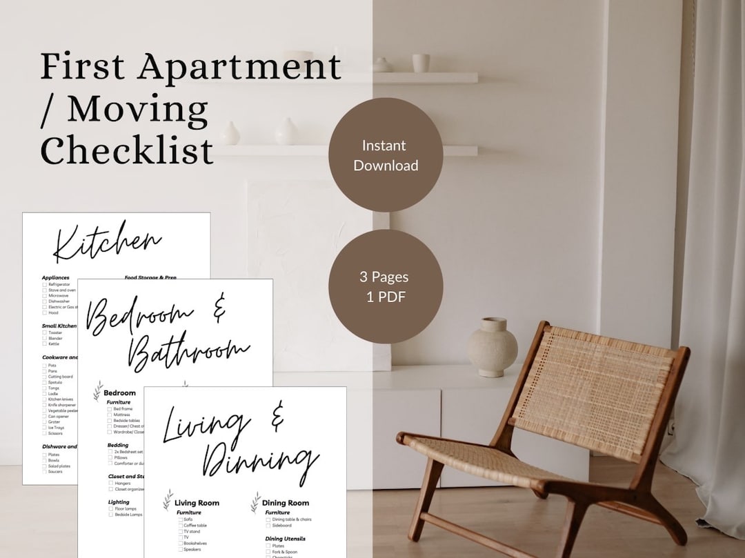New Apartment Checklist, Move-in List, New Home Essential, Move-in ...