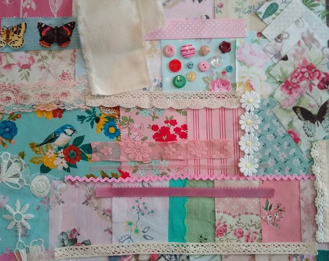 Pretty Flowers Snippet Roll Slow Stitch Kit. - Etsy