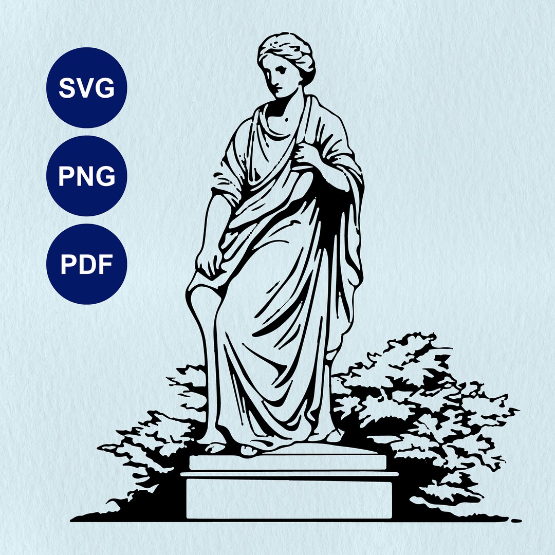 Antique Sculpture SVG, Greek Statue SVG Cricut, Roman Statue Lasercut ...