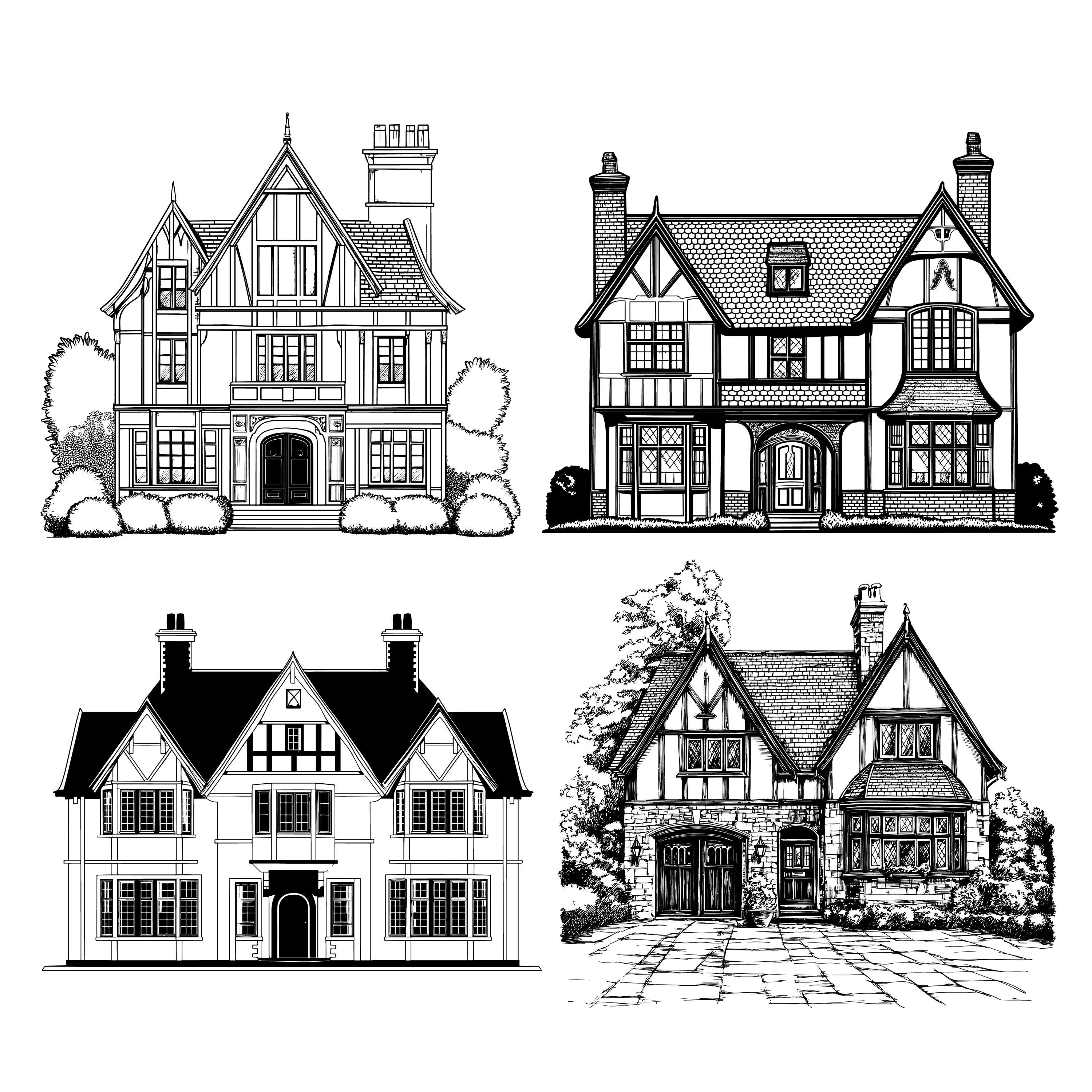 English Manor House SVG: Countryside Estate Vector Files for Cricut - Etsy