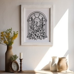 Fairy Tale Window SVG, Flower Window Cricut File, Fairy Tale ...